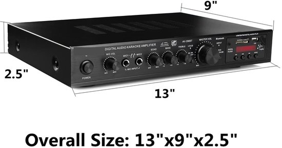 Versterker autoradio 2000W 5CH Stereo AV Power Surround Bass Auto ...