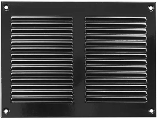 Metalen rooster 200x150mm zwart – MR2015M - RAL9005 | bol
