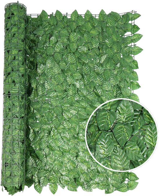 Kunsthaag Op Rol | Beukenblad -Groen - 300cm x 150cm - Balkonscherm ...