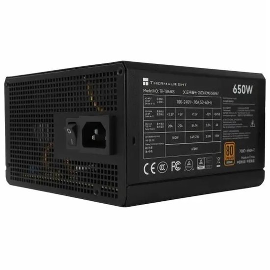 PC-voeding - THERMALRIGHT - TB650S - 650W - 80+ Brons - Niet-modulair ...