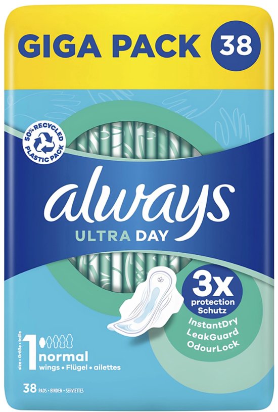 Always Ultra Day - Maandverband - Maat 1 - Normal - Giga Pack - 38 Pads ...