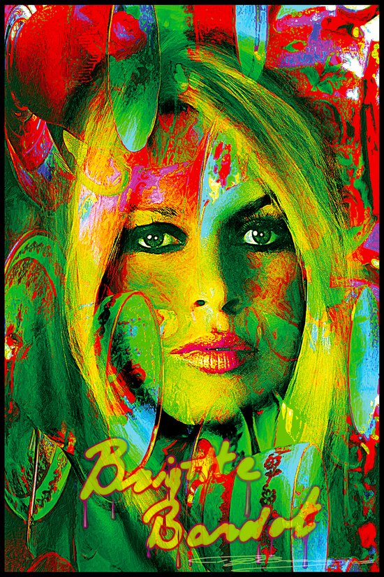 Brigitte Bardot ,,|Tonny Baars |cup of tea serie |Plexyglas| Canvas ...