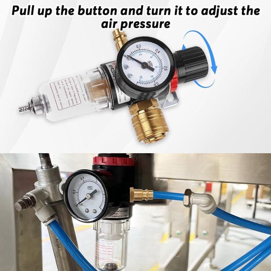 1/4 inch Compressed Air Maintenance Unit with Pressure Regulator, Quick ...