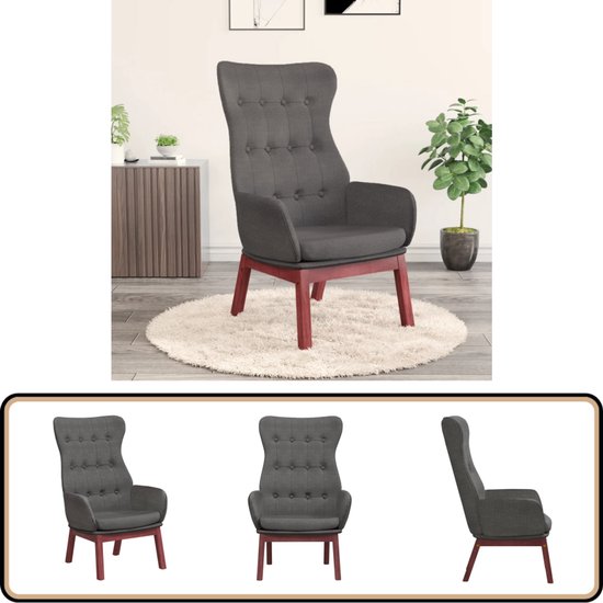 vidaXL Relaxstoel - Donkergrijs - Comfortabel & Modern Relaxfauteuil ...