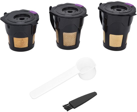 3Set Gold Plated Capsule Cup Reusable Refillable Stainless Steel ...