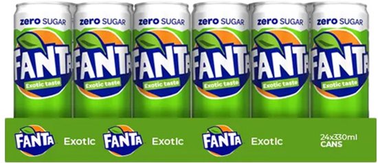 Fanta Exotic Zero - frisdrank met exotisch fruit smaak - 24 x 330ml | bol