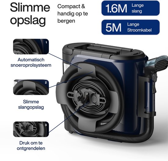 Samako Tapijtreiniger PRO 1800W – Stoomreiniger en Vlekkenreiniger ...