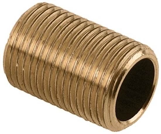 Bonfix Draadfitting Gladde nippel 1/2 - doorlopende buitendraad | bol