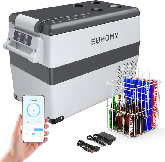 Compressor Cooler Box 12V 45L with App Controlled 12V / 240V Fridge -20 ...