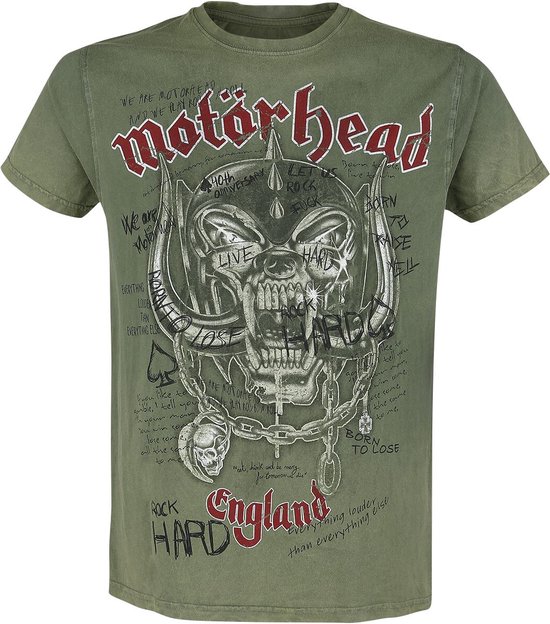 Motörhead Quotes T-shirt kaki XXL Katoen - Band merch, Bands | bol