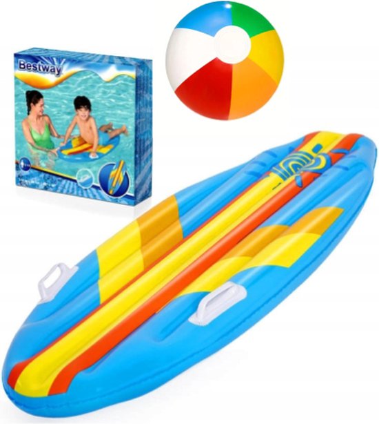 Bestway Bodyboard Kind met Strand Bal - Opblaasbaar | bol