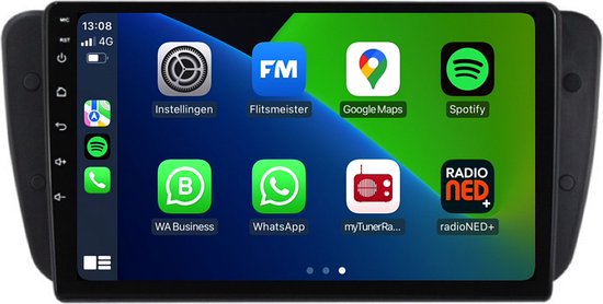 Carplay autoradio voor Seat Ibiza | 2008 t/m 2014 | Android 13 | Draadloos Apple... | bol