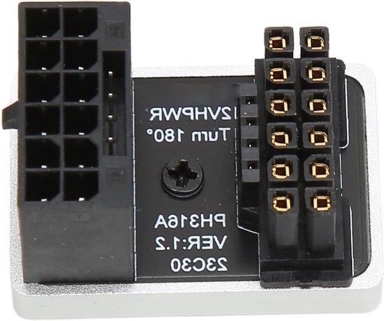 PCIe 16-pins U-bocht 180 Graden Hoekconnector Voedingsadapterkaart ...