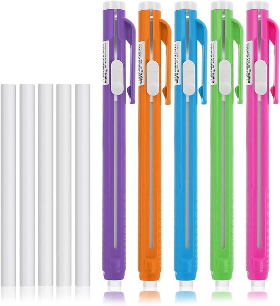 Set de gommes de style stylo - Coquilles de stylo à gomme rétractable ...