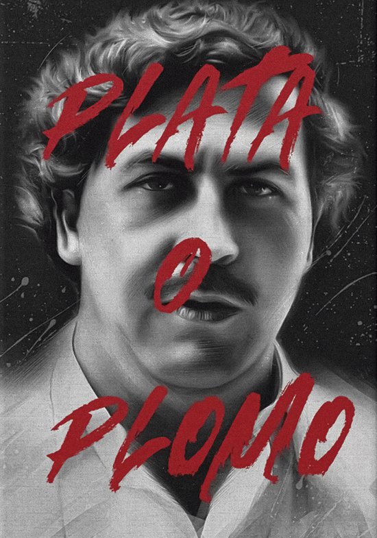 Pablo Escobar "Plata o Plomo" Mafia Poster Ingelijst | bol