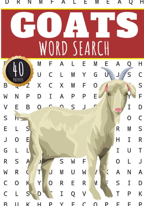 Goats Word Search: 40 Fun Puzzles With Words Scramble for Adults, Kids ...