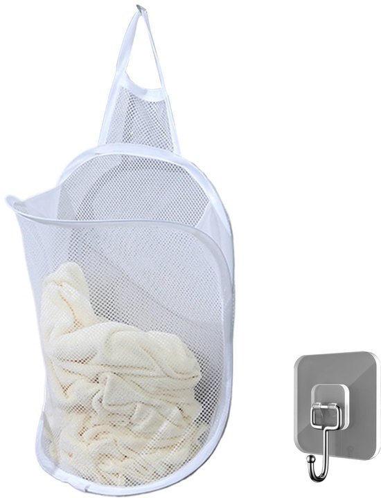 Mesh hampers for wasgoed, Mesh opvouwbare wasmand, Pop-up wasmand tas ...
