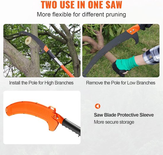 Telescopische Snoeizaag - Uitschuifbare Boomsnoeier - Handzaag voor ...