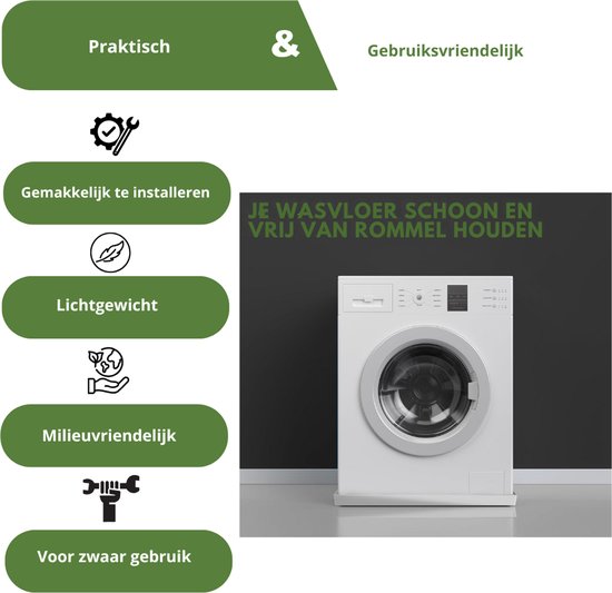 Lekbak wasmachine - opvangbak - 65x65x7cm - aluminium - waterdicht | bol