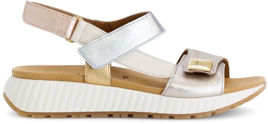 Gabor Voetbed Sandaal Plat Metallic Combi 64.582.62 | bol
