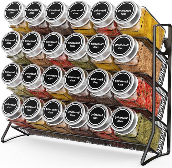 Kruidenrek - Staand met 3 etages - Zwart - Metaal - Ruimtebesparend | bol