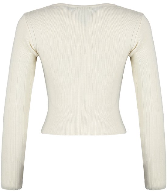 Pull court en maille bleu marine à col carré Trendyol Twoaw24Kz01199 | bol