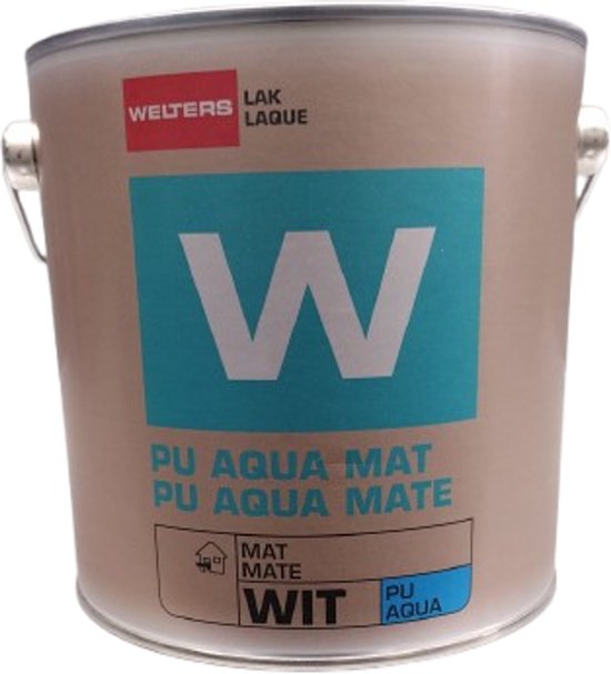 Welters verf pu Aqua mat wit 2.5 liter | bol