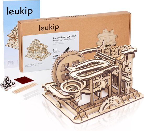 Leukip Houten Knikkerbaan Charlie - Modelbouw - 3D Houten Puzzel ...