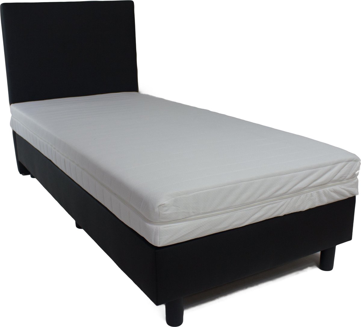 Bedworld Boxspring 90x200 cm met Matras - Luxe Hoofdbord - Gestoffeerd ...