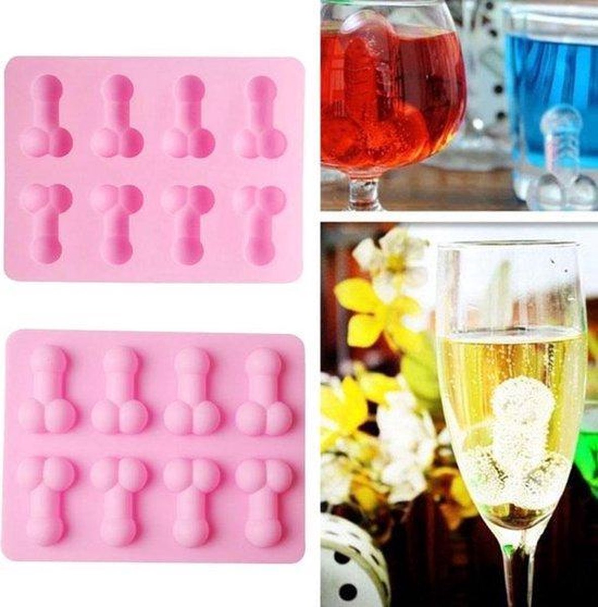 Piemel bakvorm - Penis bakvorm - Piemel kussen - IJsblokjesvorm - IJsklontjes vorm -... | bol