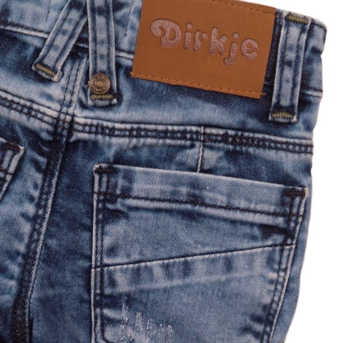 Dirkje korte spijkerbroek Palmboom maat 68 | bol.com