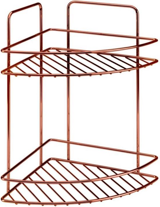 Support de douche Metaltex Support d'angle Reflex 2 couches cuivre ...