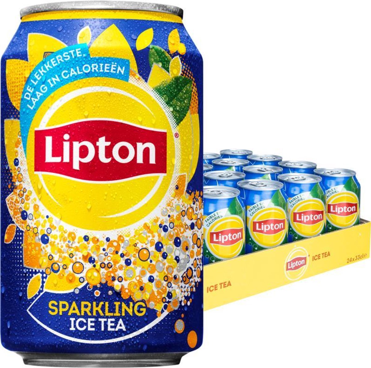 Lipton Ice Tea Sparkling Blikjes Tray - 24 x 33cl | bol.com