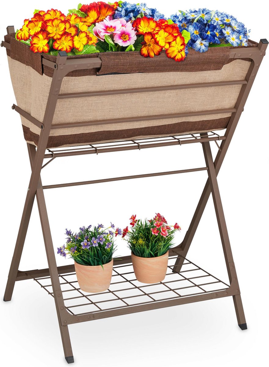 bol.com | relaxdays plantenbak op poten - verhoogde moestuinbak metaal ...