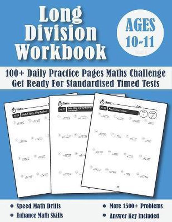 Year 6 Maths Workbook- Long Division Workbook Year 6 - KS2, Math Blue ...