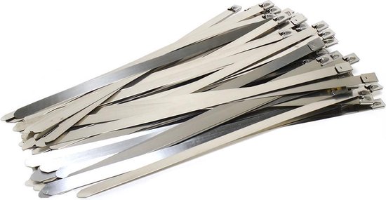 RVS Kabelbinders 12,7 x 350 mm - zak 100 stuks - Tiewraps - Binders | bol