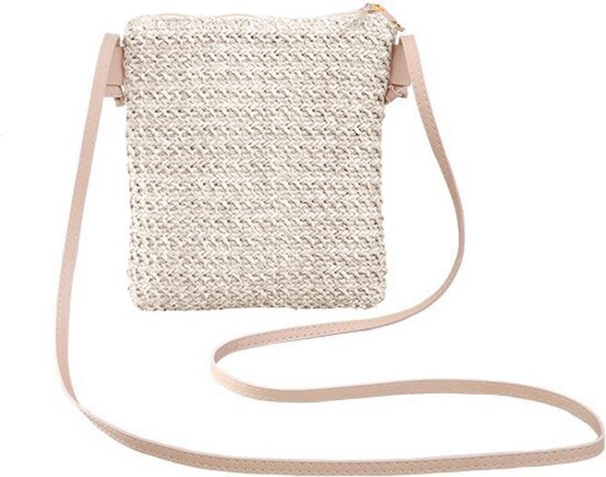 Rotan Tasje - Stro/Riet Crème | Telefoon Tas / Crossbody Tas | Fashion ...