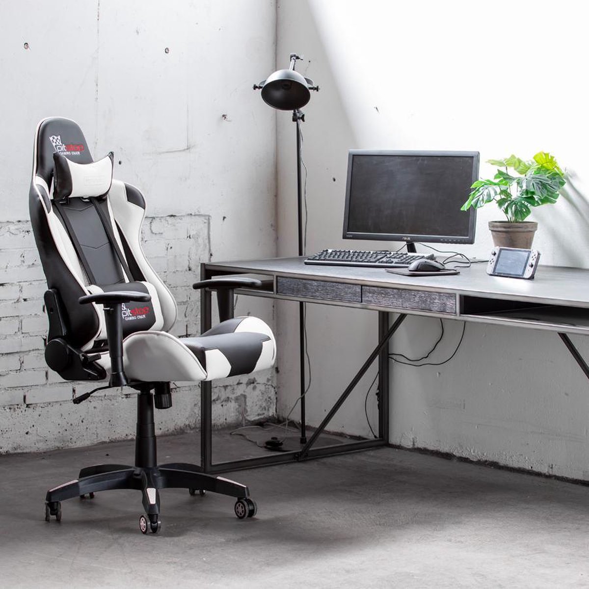 Game Stoel - Gaming Stoel - Gaming Chair - Wit - Bureaustoel Met ...