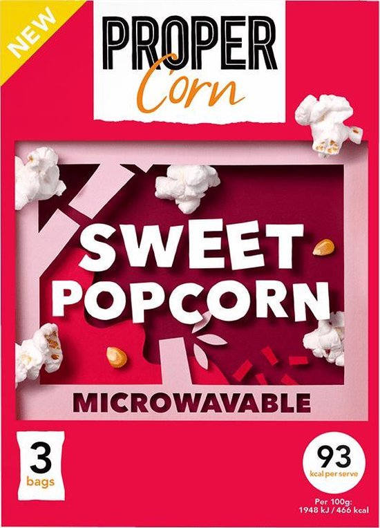 Propercorn - Sweet & Salty - Magnetron Popcorn - 15 x 70 gram | bol.com