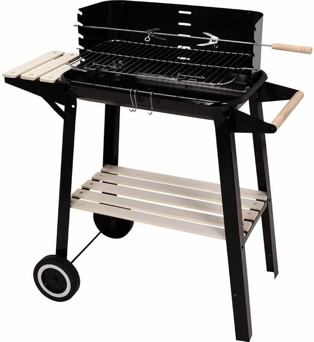 BBQ Verrijdbare Houtskool Barbecue - Grilloppervlak (LxB) 83 x 46 cm ...