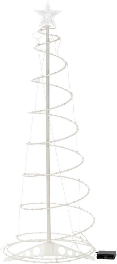 Verlichte figuren witte lichtboom/metalen boom/kerstboom met 200 led lichtjes 110 cm ... | bol.com