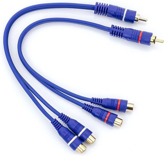 Tulp Splitter - RCA Splitter - set van 2 kabels - 2x female 1x male ...