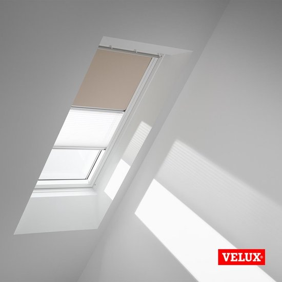 VELUX Origineel Verduisterend Rolgordijn Plus Plissé (DFD) Wit Kozijn ...