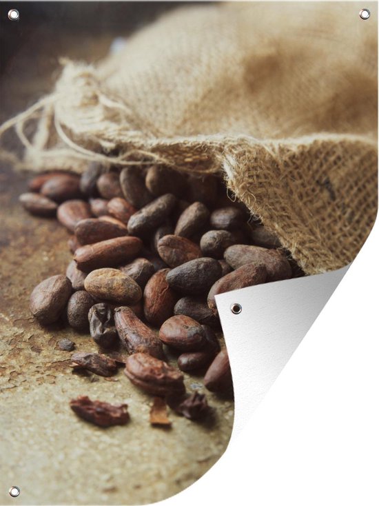 Tuinposter - Tuindoek - Tuinposters buiten - Jutezak met de bruine ...