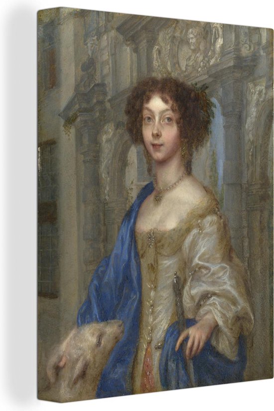 Canvas Schilderijen - Portrait of a woman as Saint Agnes - Schilderij ...