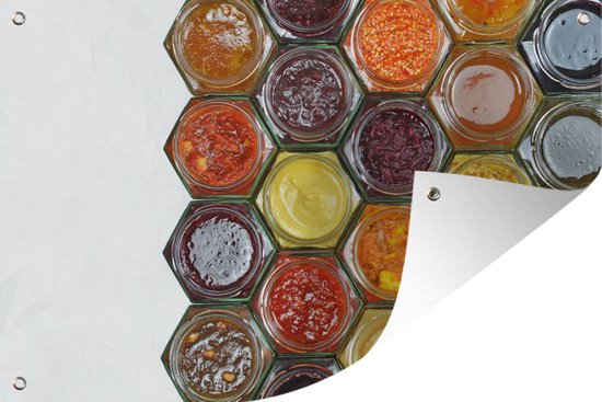 Tuindecoratie Verschillende soorten specerijen waaronder chutney - 60x40 cm -... | bol