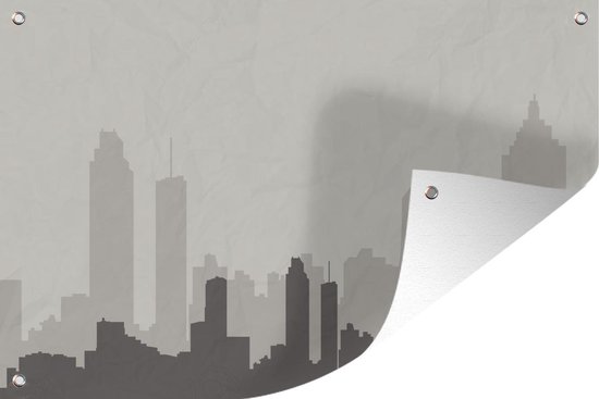 Tuinposter - Tuindoek - Tuinposters buiten - tekening van de skyline ... Tuinposter - Tuindoek - Tuinposters buiten - tekening van de skyline ...