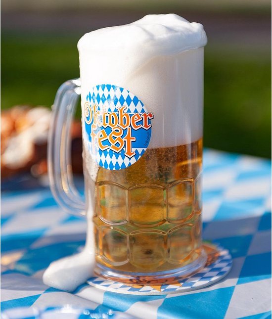 Doorzichtige Oktoberfest bierpul - Feestdecoratievoorwerp | bol.com