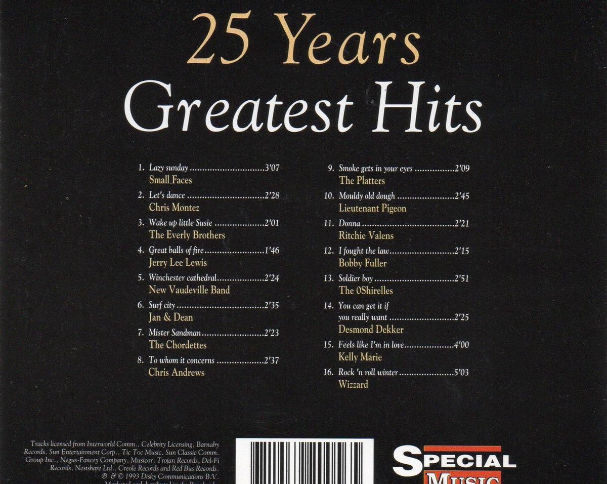 25 Years Greatest Hits 3, various artists | CD (album) | Muziek | bol.com