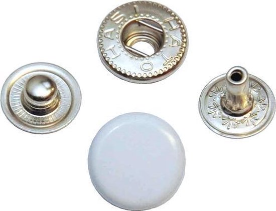 inslag drukknopen wit type VF5 - metaal - 12 mm - inslagdrukkers - 12 ...